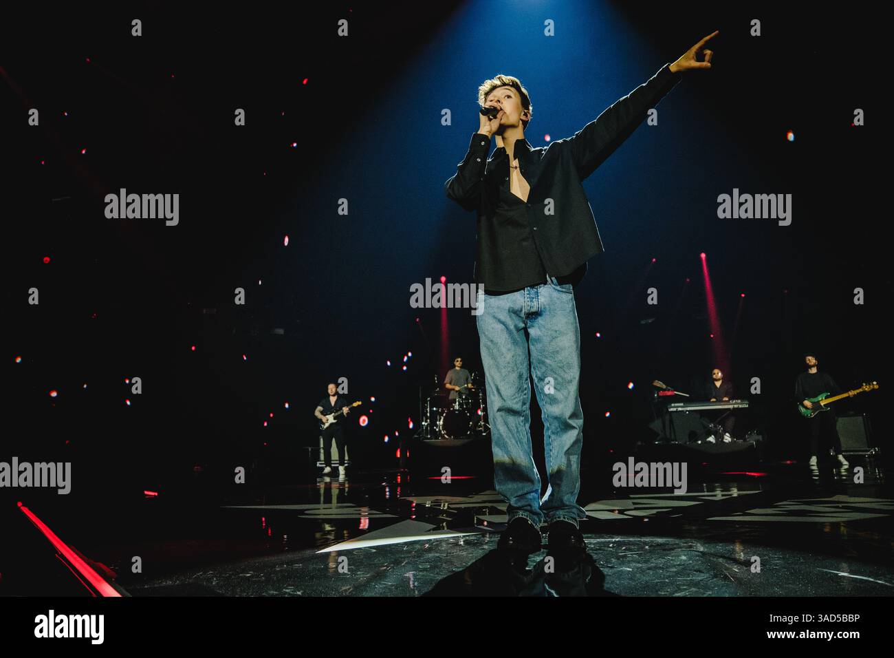 Zurich, Switzerland. 04th, April 2025. The Swiss singer Remo Forrer ...