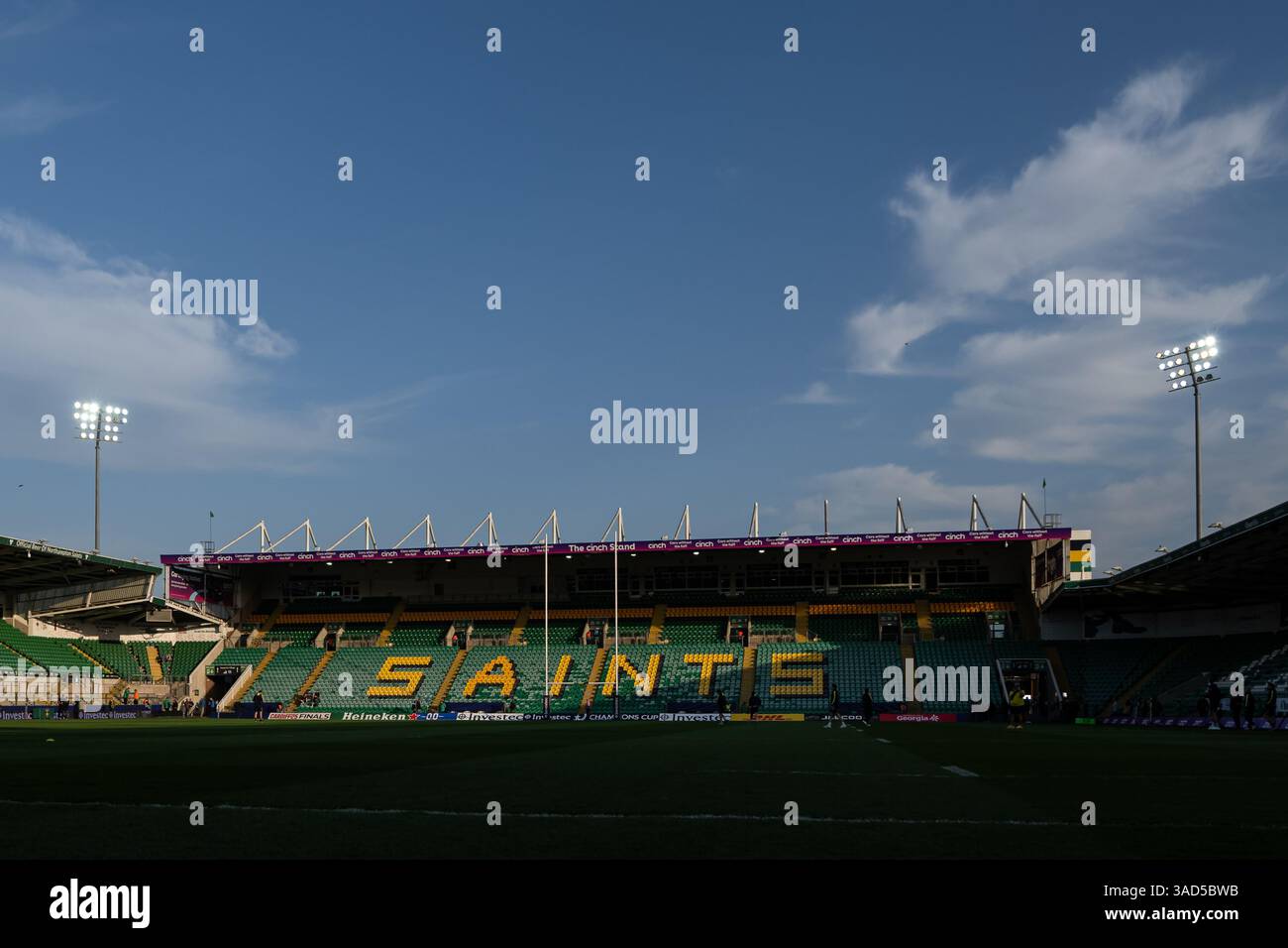 Northampton, UK. 4th Apr, 2025. General view of Cinch Stadium ...