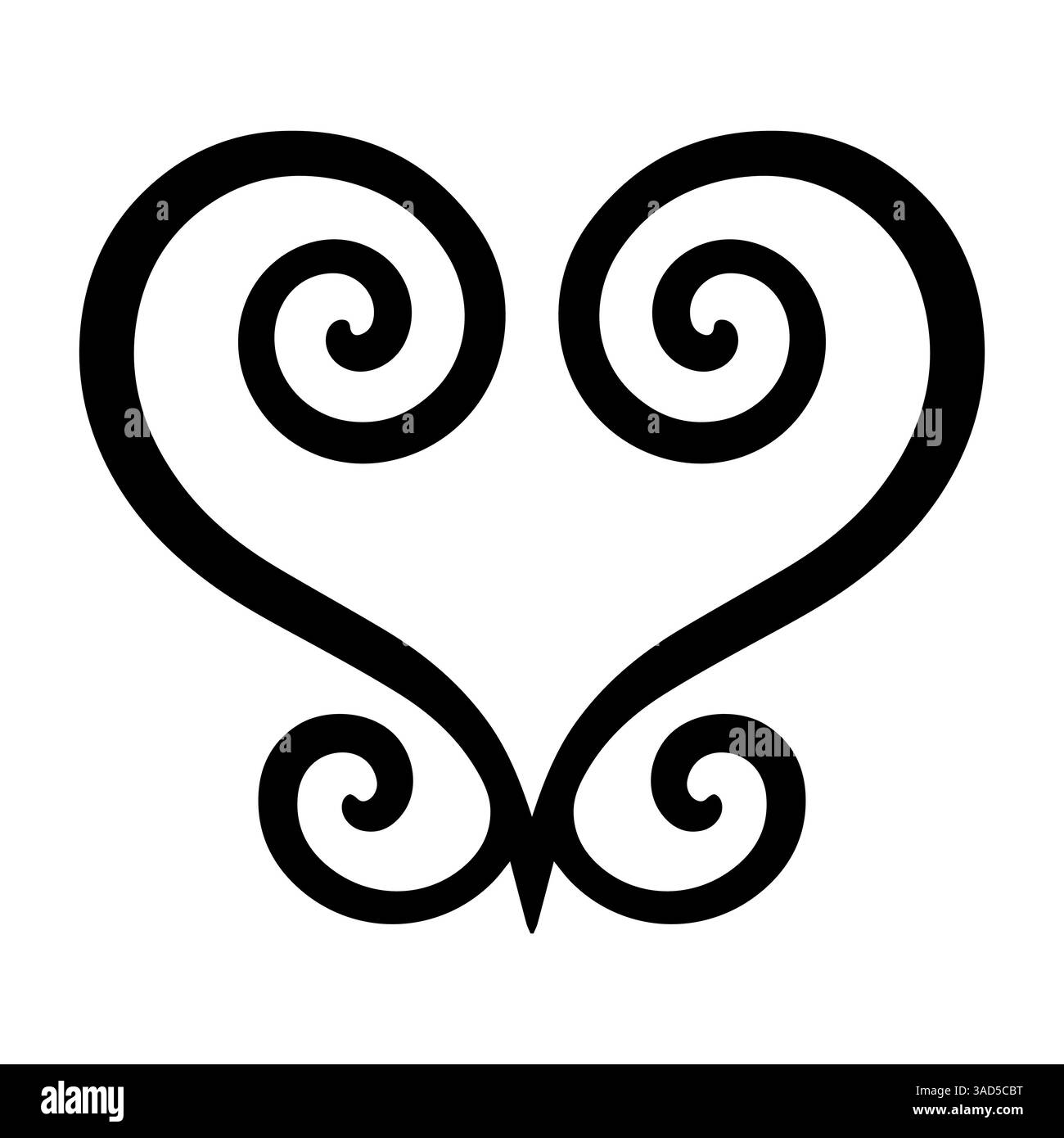 Sankofa bird symbol forming heart shape representing learning from past ...