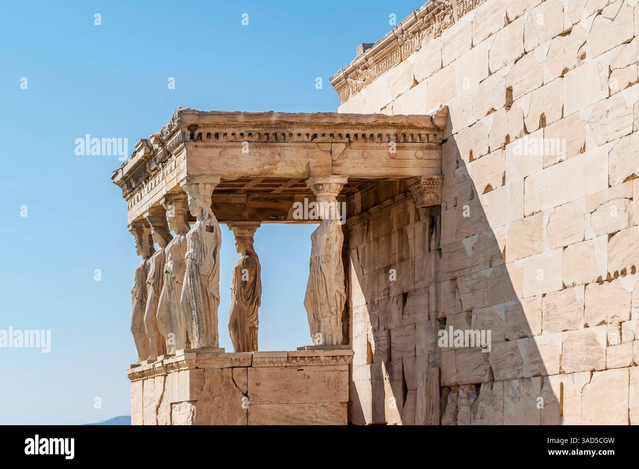 The Caryatid Porch in the Erechtheion on the Acropolis of Athens ...