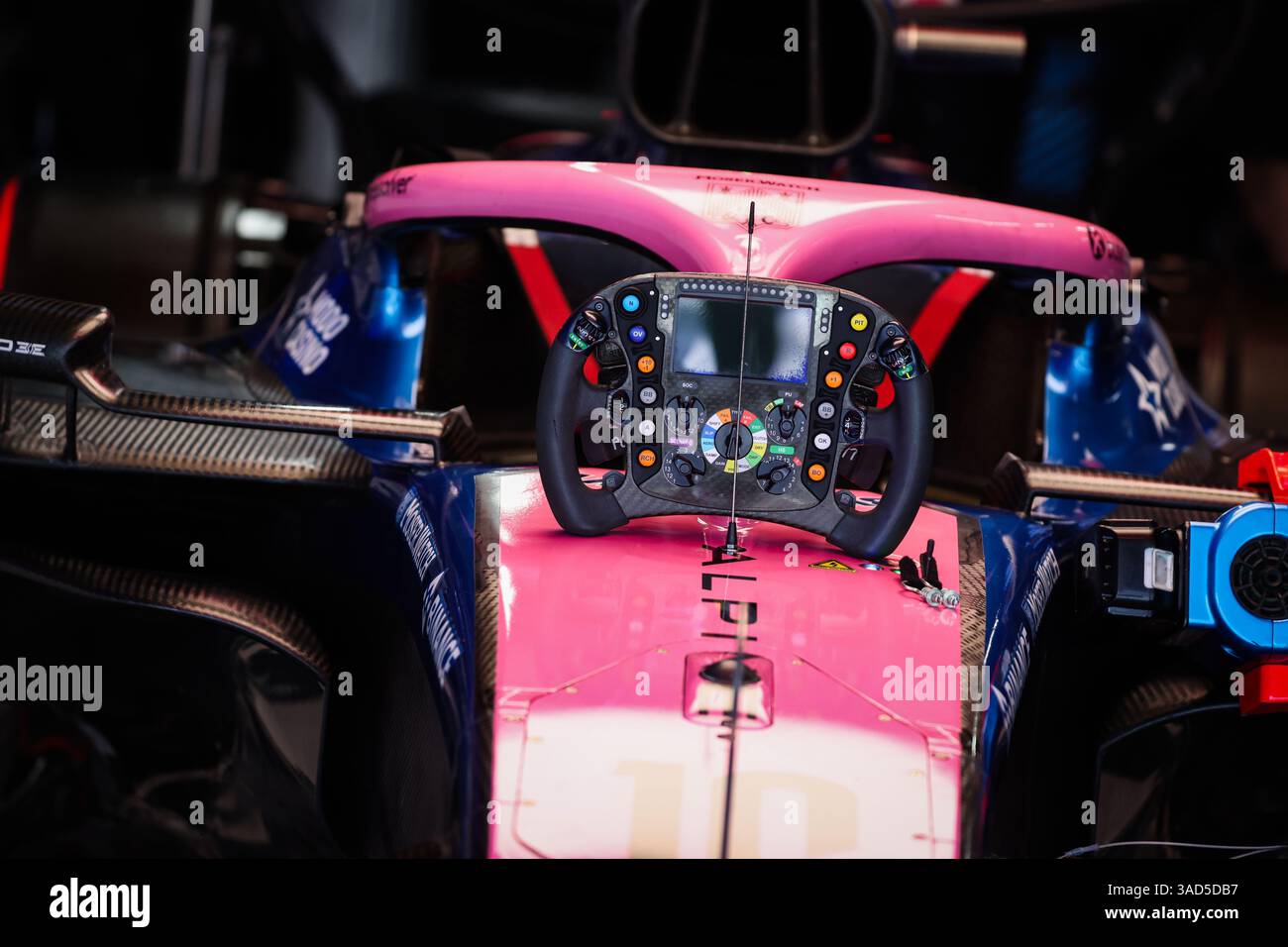 Alpine F1 Team A525, mechanical detail, steering wheel, volant, during ...