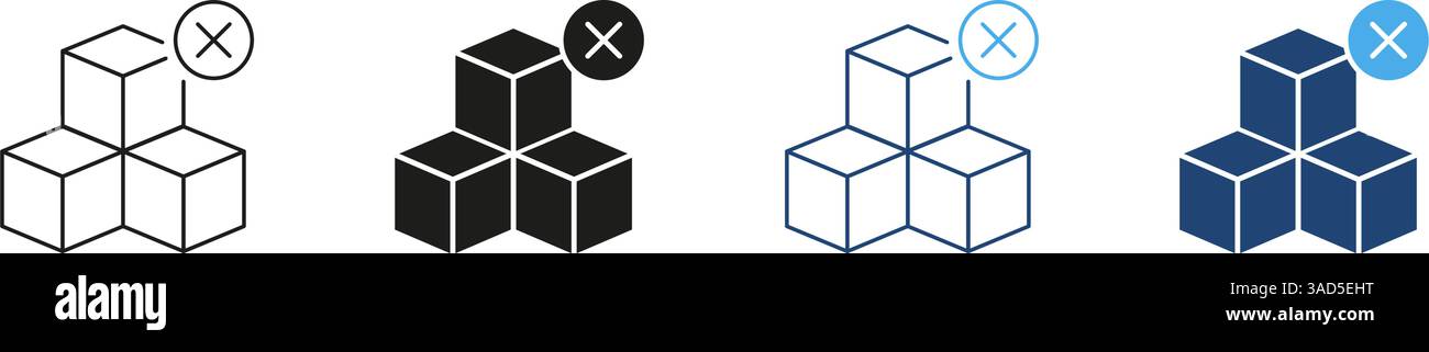 No Sugar Line and Silhouette Icon Set. Healthy Eating and Avoiding ...