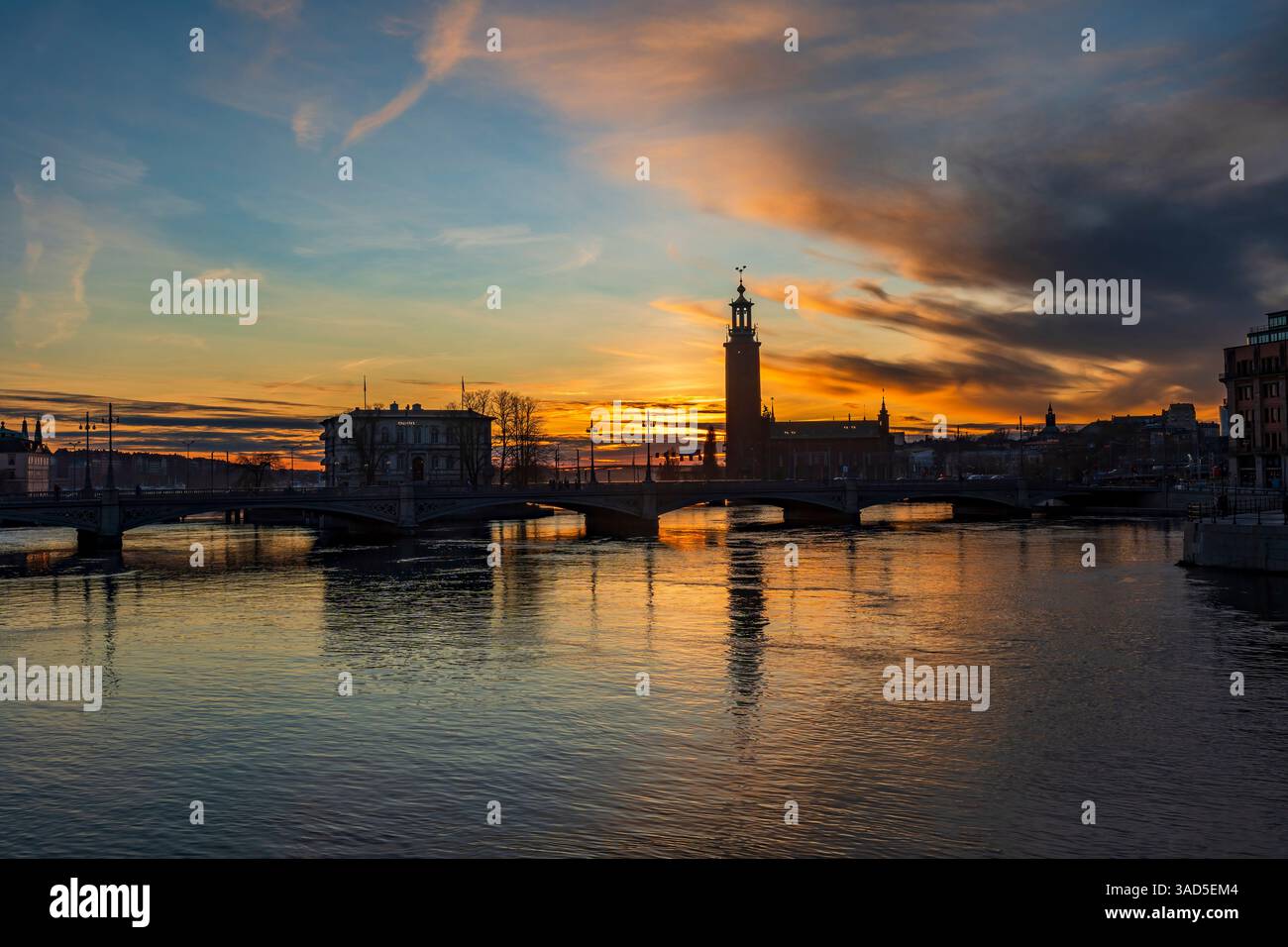 Dramatic sunset sky in Stockholm, Sweden Stock Photo - Alamy