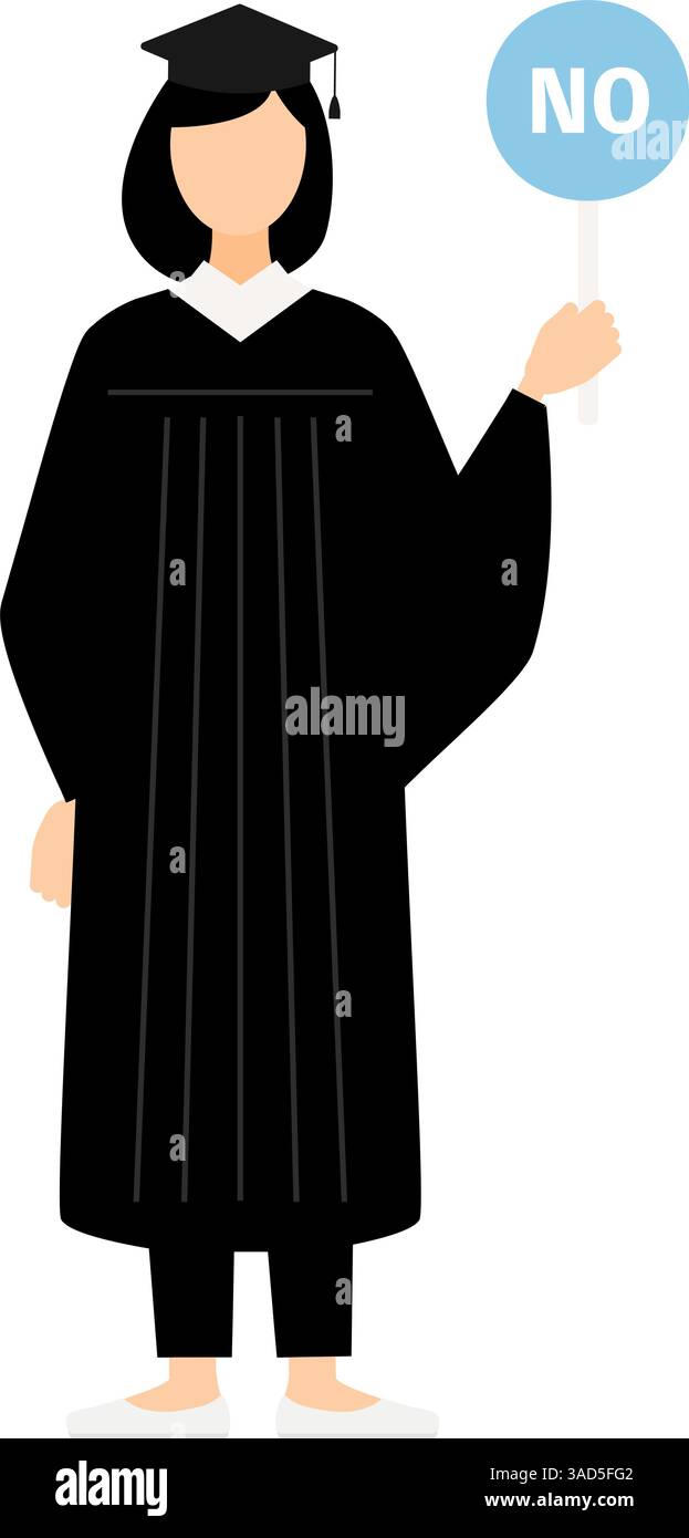 College graduates in cap gown Stock Vector Images - Alamy