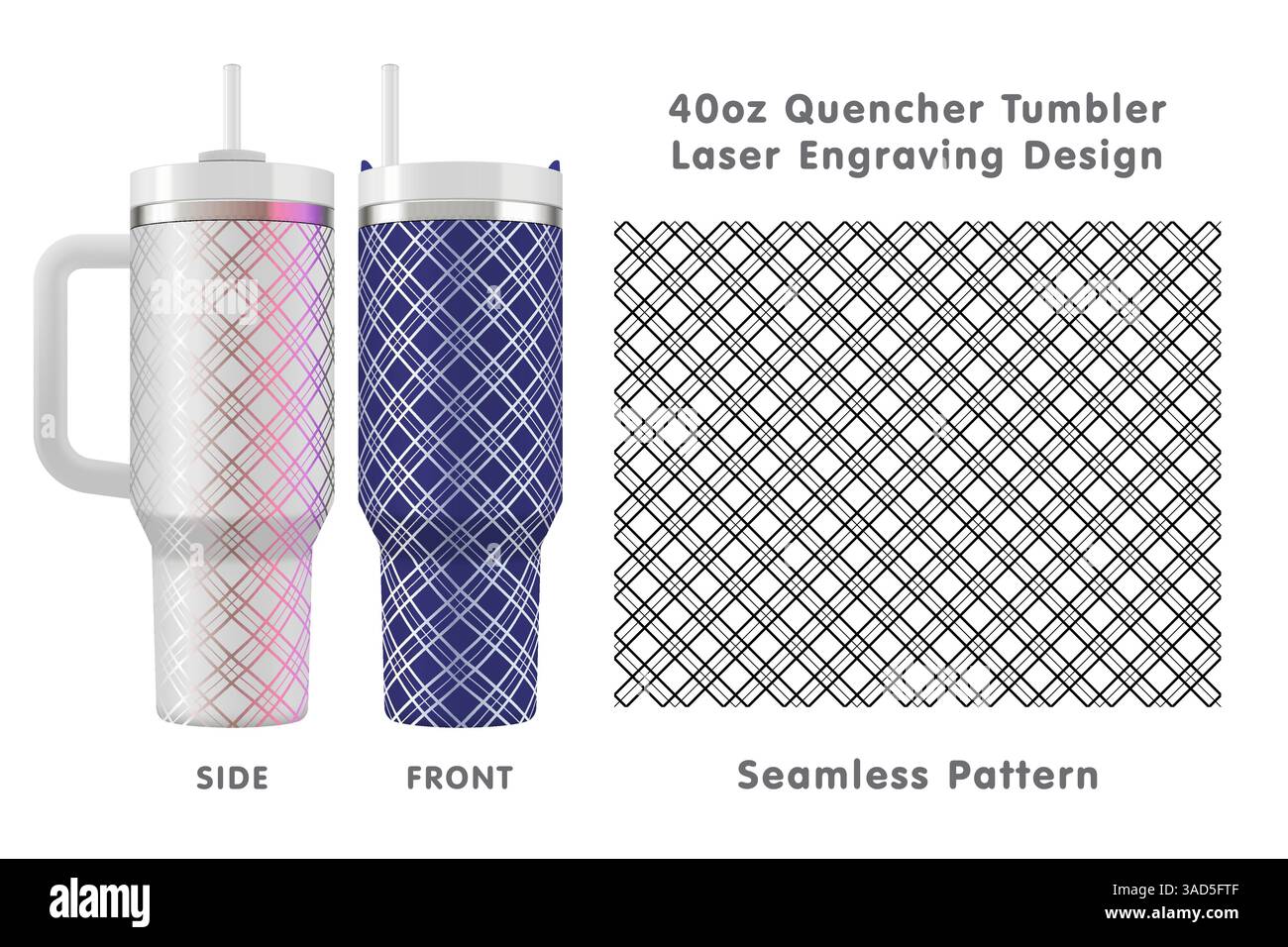 Seamless laser engraving design for 40oz tumbler. Abstract tileable ...