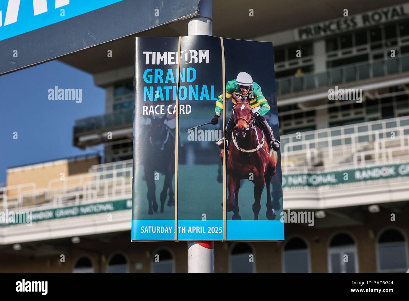 The Grand National Race Card on sale during the Randox Grand National ...