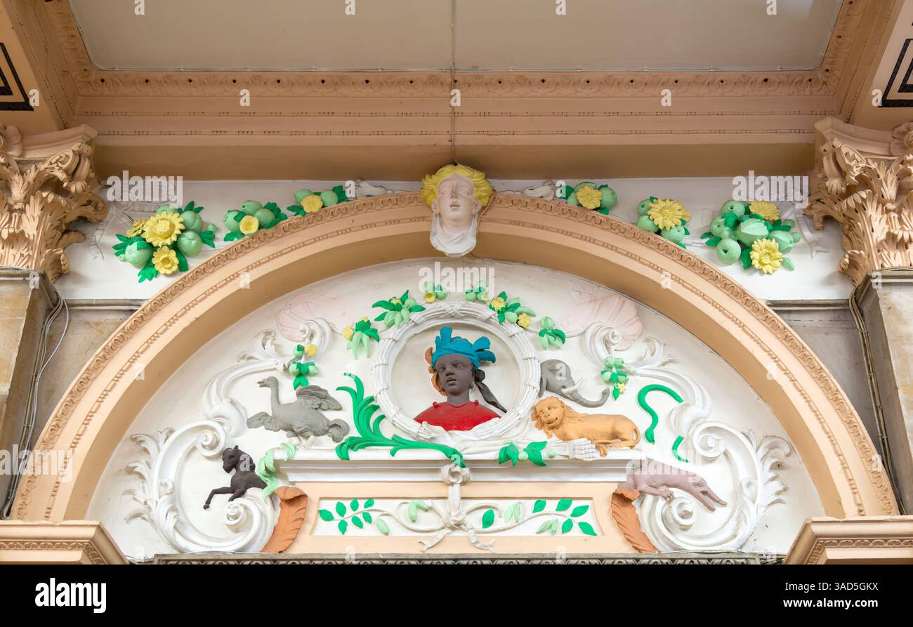 Interior keystone sculptures plaster reliefs and decorations, The Corn ...