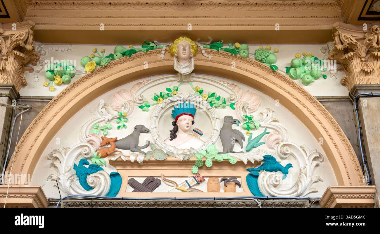 Interior keystone sculptures plaster reliefs and decorations, The Corn ...