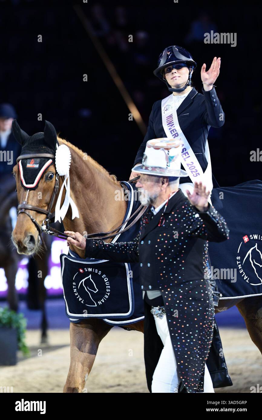 Alice Laine of France with Emerald Sitte during the prize giving ...