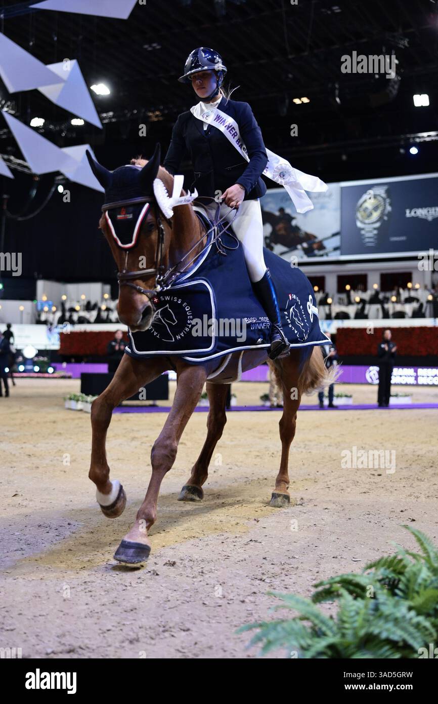 Alice Laine of France with Emerald Sitte during the prize giving ...
