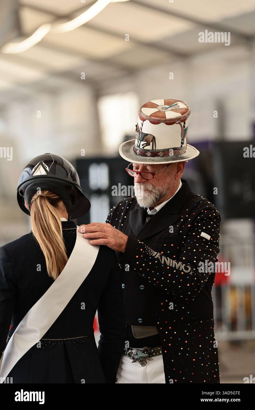 Alice Laine of France with Emerald Sitte during the prize giving ...