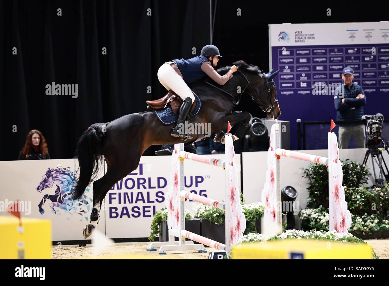 Noora von Bülow of Great Britain with Balinsky during the Prize of Swiss Equestrian Talents ...