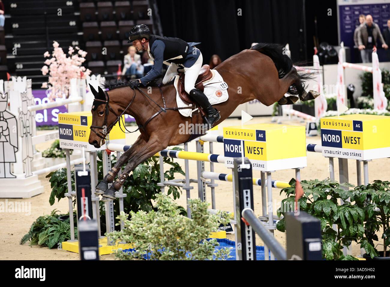 Léon Pieyre of Switzerland with Hopeful de Blondel during the Prize of ...