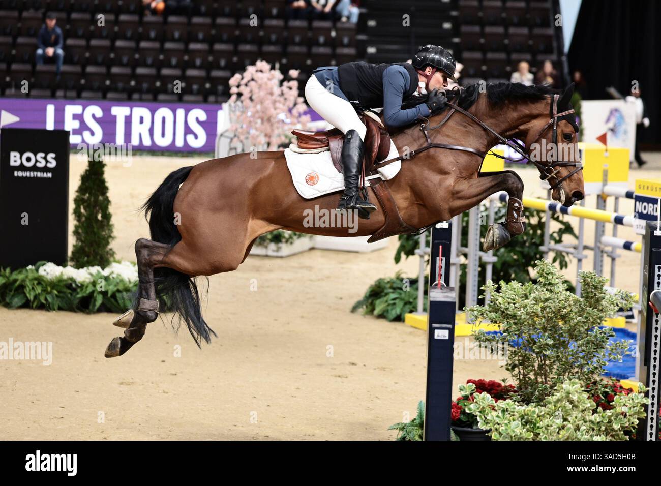 Léon Pieyre of Switzerland with Hopeful de Blondel during the Prize of ...