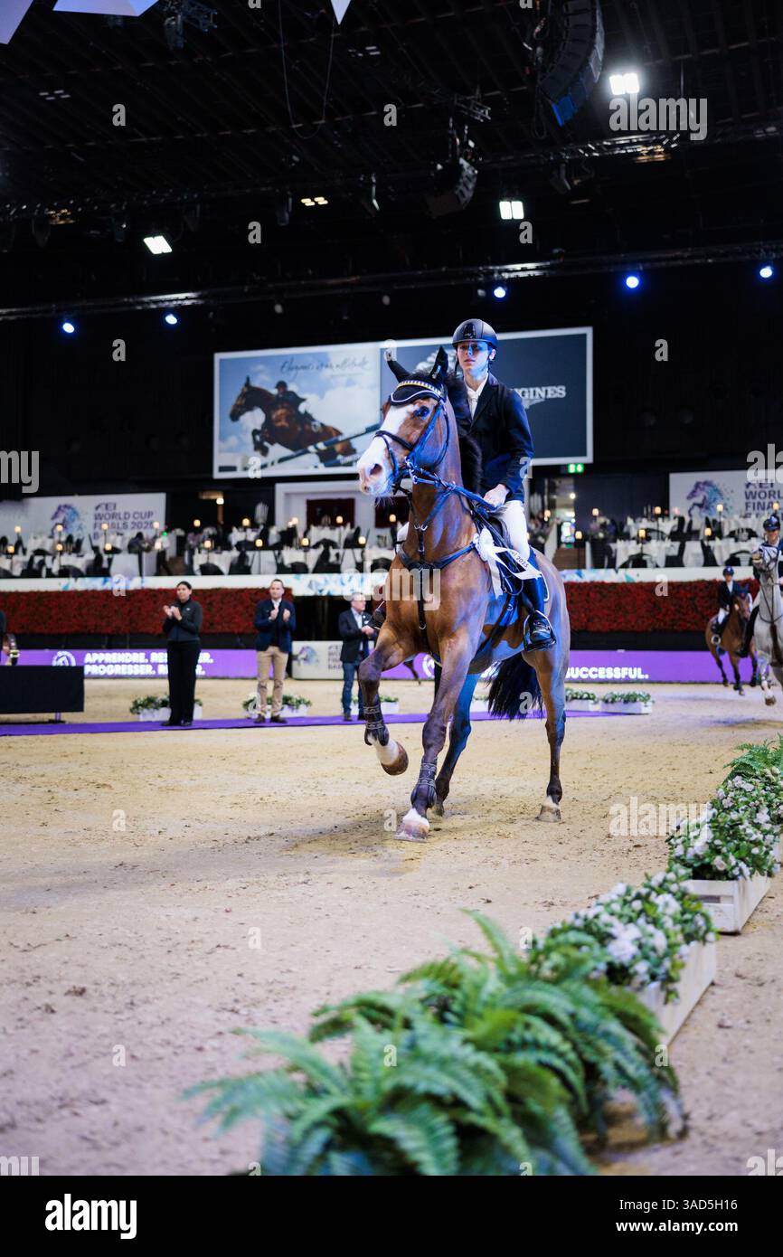 Philip Svitzer of Sweden with Alida Nike during the prize giving ...