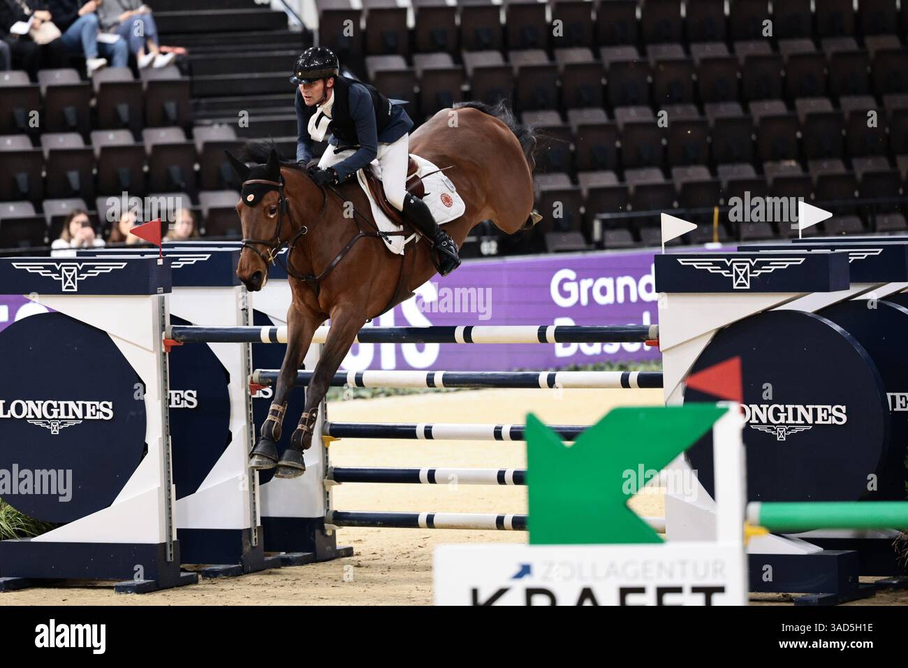 Léon Pieyre of Switzerland with Hopeful de Blondel during the Prize of ...