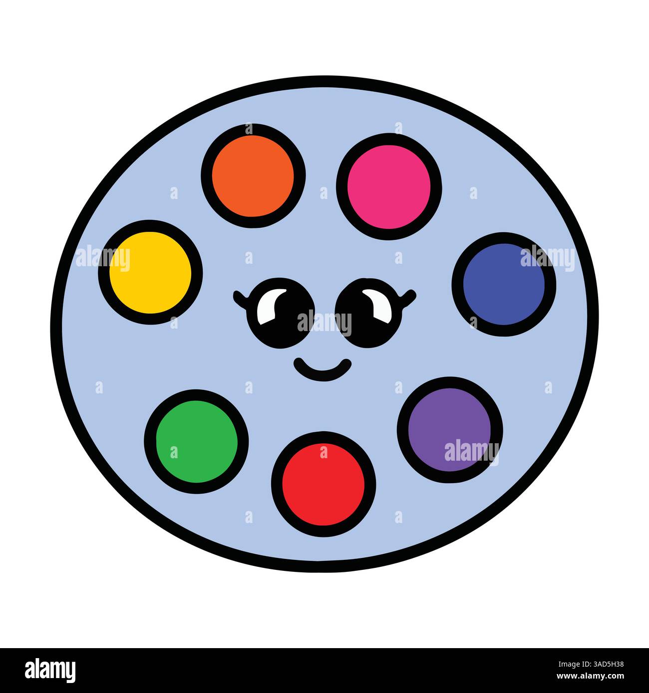 Kawaii color palette with soft pastel tones, including pink, blue and ...