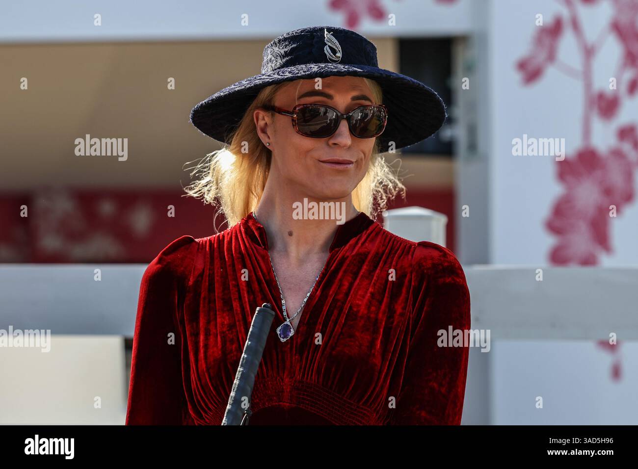 Racegoers arrive at the Aintree during the Randox Grand National 2025 ...