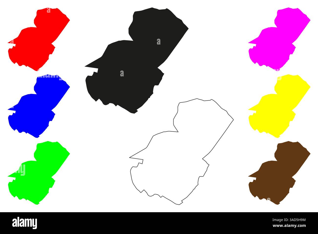 Gangapur city (Republic of India, State of Rajasthan) map vector ...