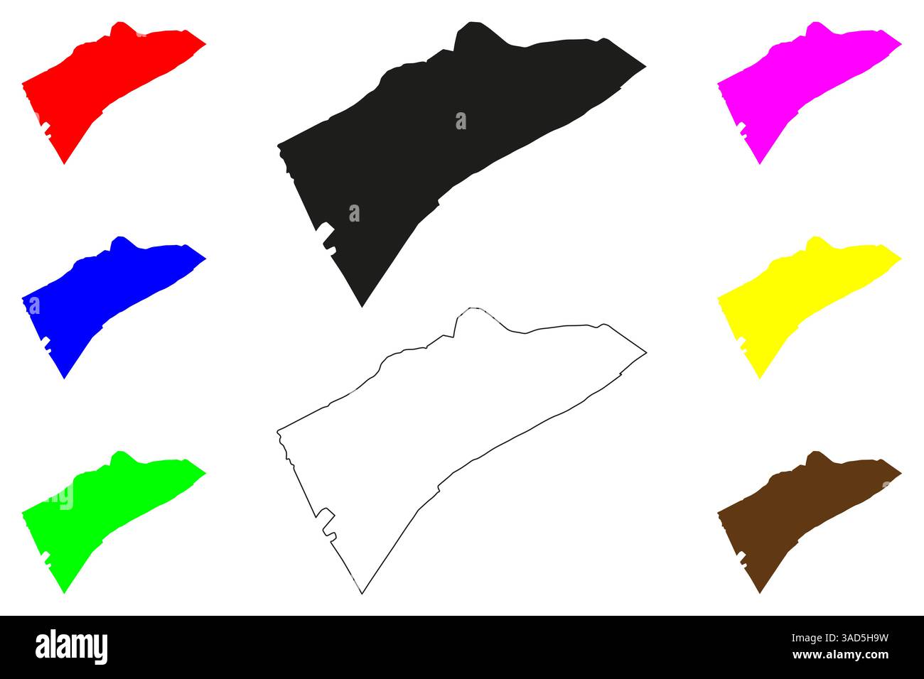 Ghazipur city (Republic of India, State of Uttar Pradesh) map vector ...