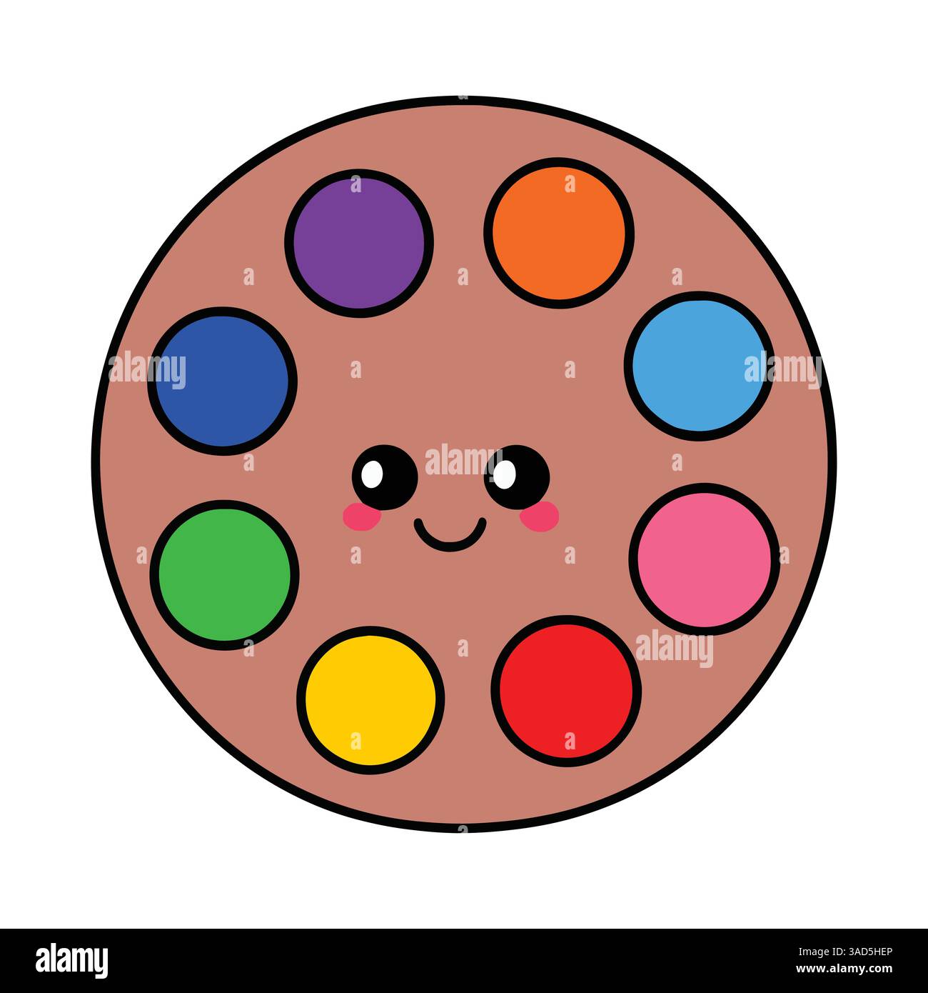 Kawaii color palette with cheerful pastel shades, featuring pink, green ...