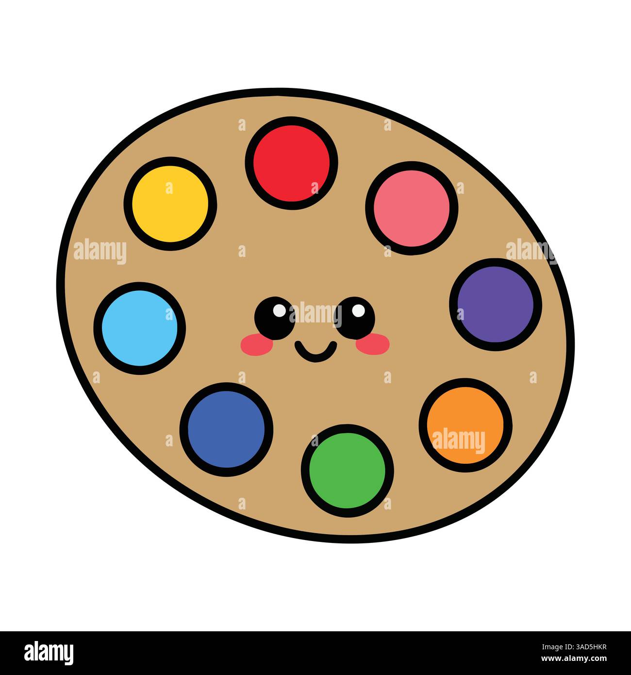 Kawaii color palette with soft pastel tones, including blue, yellow ...