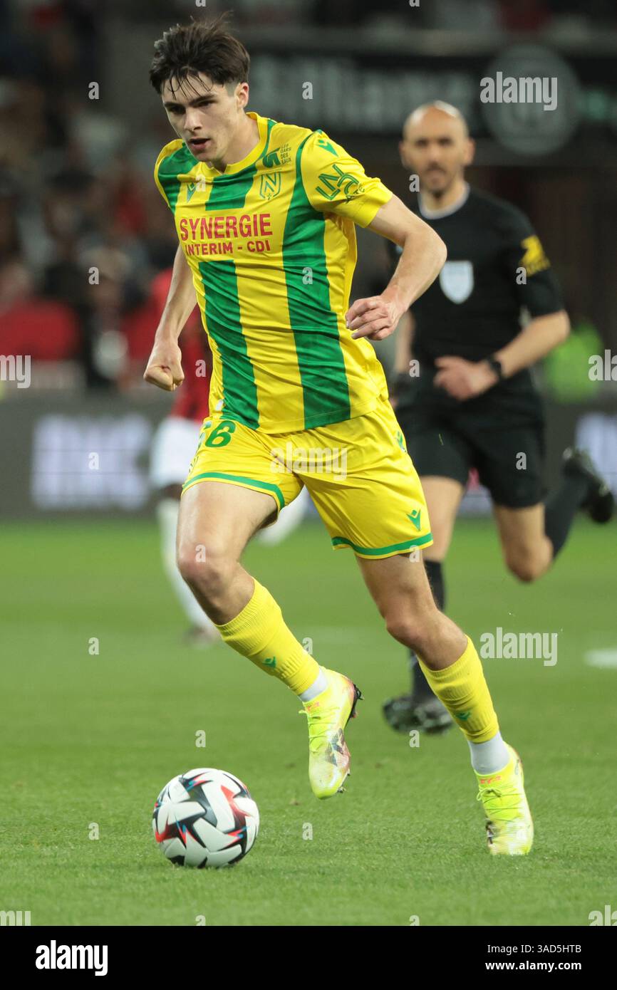 Louis Leroux of Nantes during the French championship Ligue 1 football ...