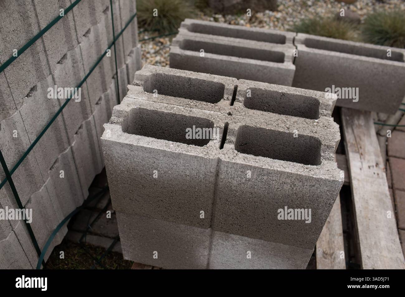Cement building blocks stacked hi-res stock photography and images - Alamy