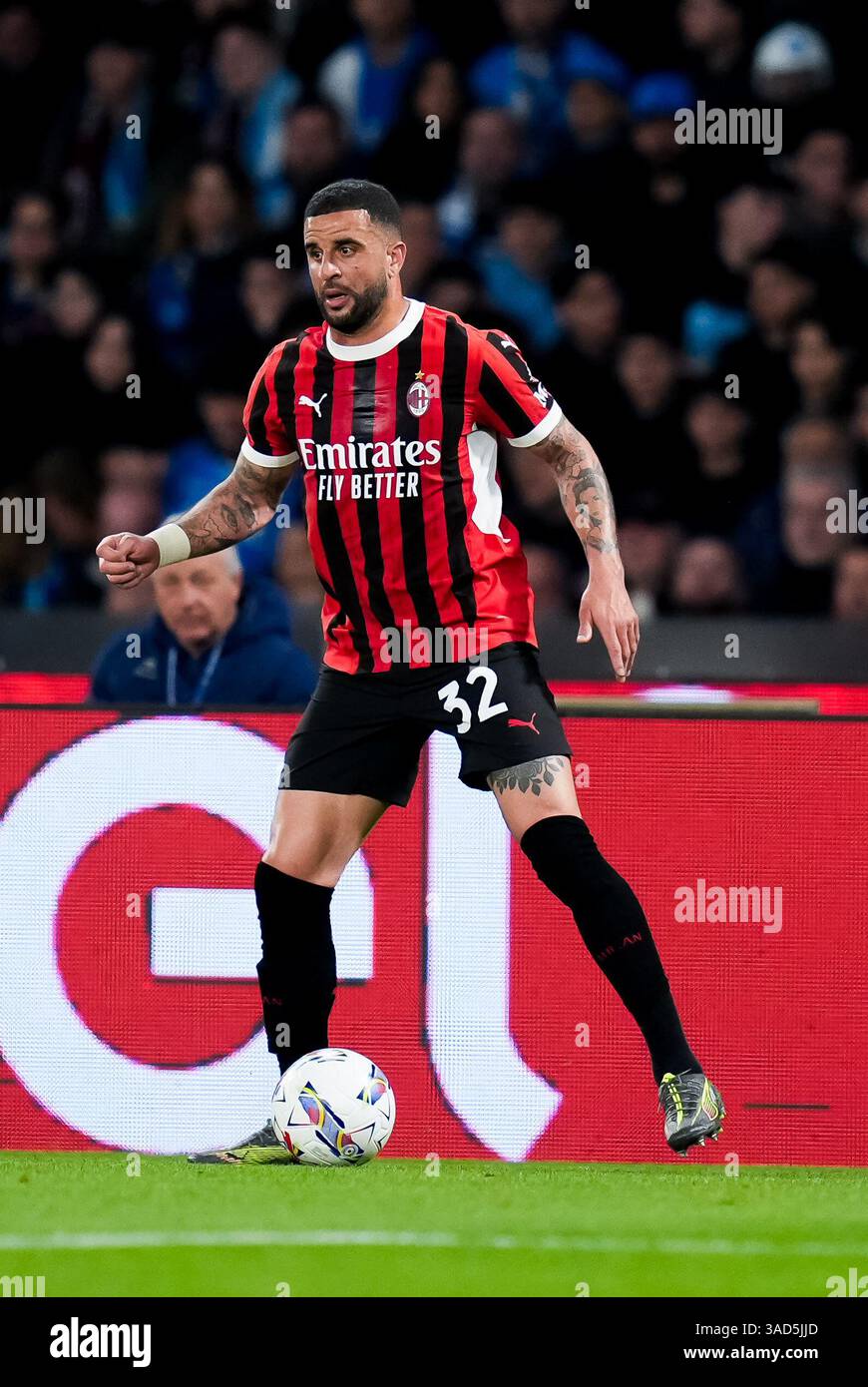 Naples, Italy. 30th Mar, 2025. Kyle Walker of AC Milan during the serie ...