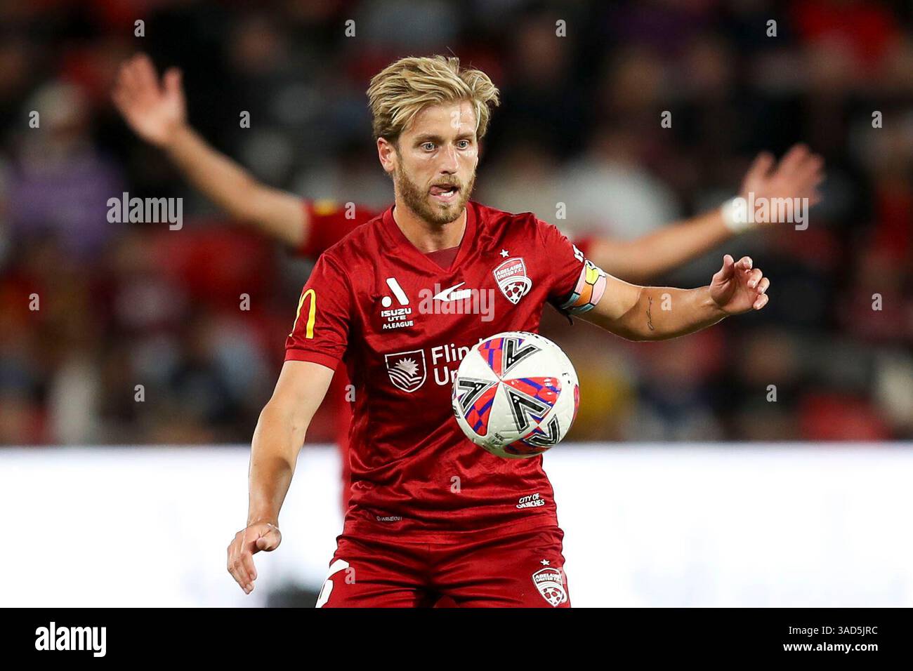Adelaide, Australia. 05th Apr, 2025. Stefan Mauk of Adelaide United ...