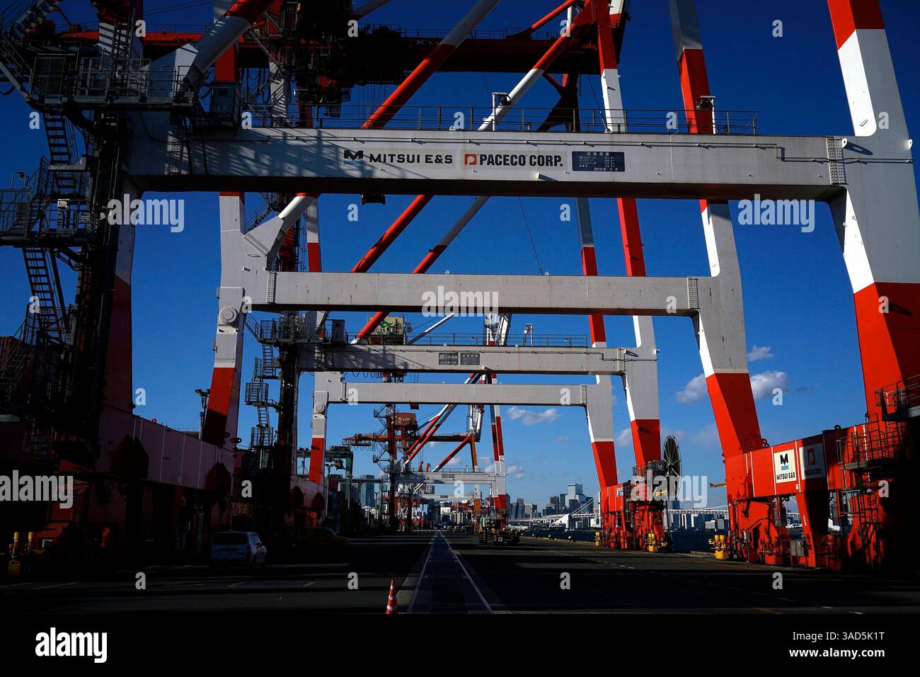 Tokyo Container Terminal is seen in Tokyo, Feb. 19, 2025. (AP Photo ...