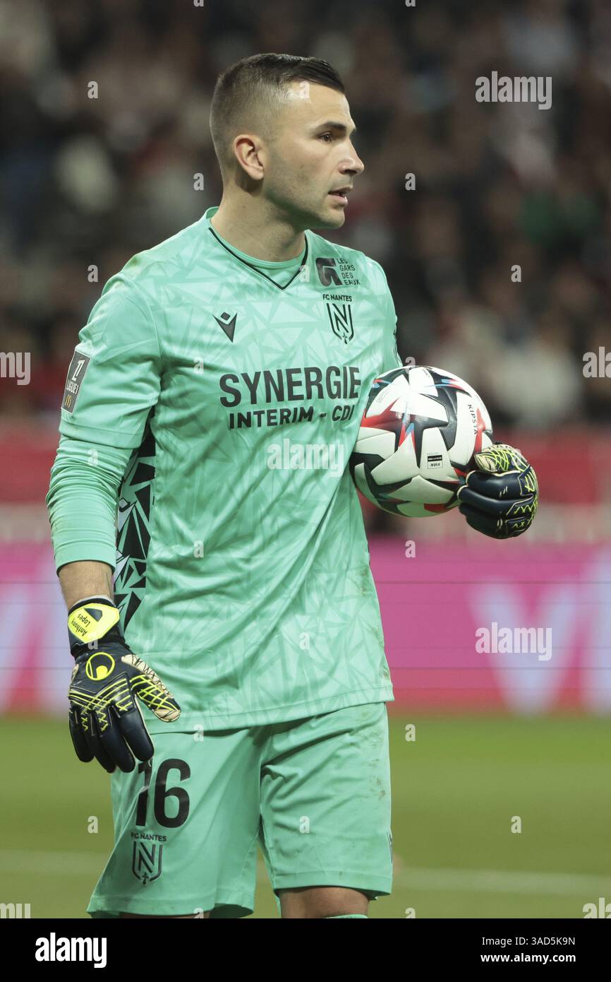 Nantes goalkeeper Anthony Lopes during the French championship Ligue 1 ...