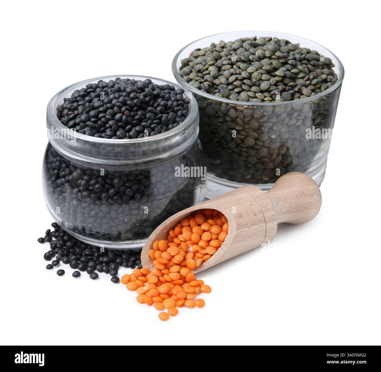 Different types of lentils isolated on white Stock Photo - Alamy