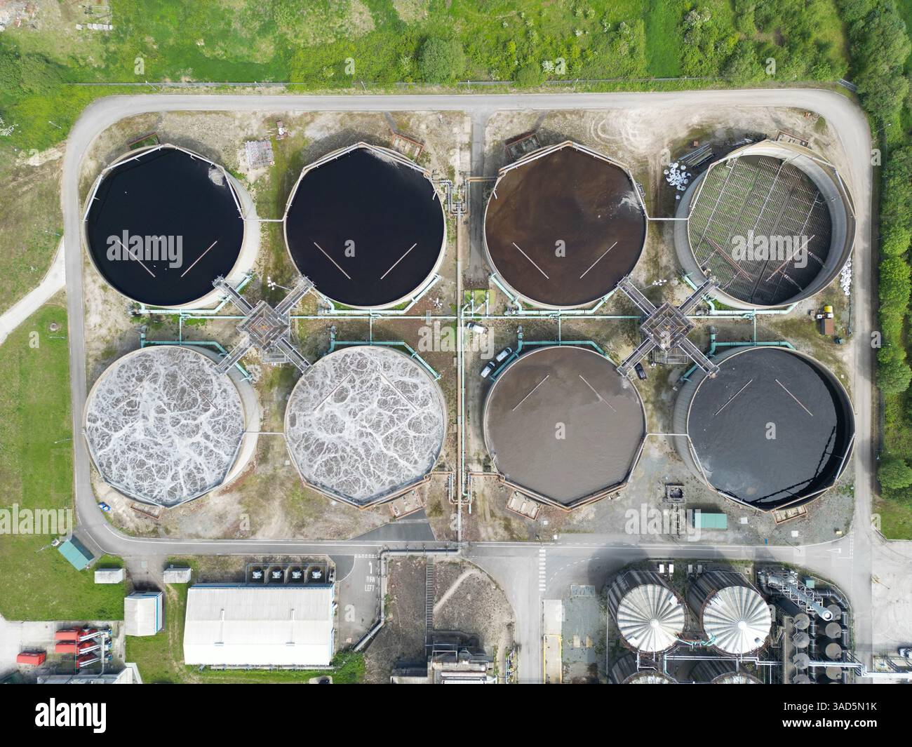 Aerial View of Hull Industrial water treatment plant Hedon road ...