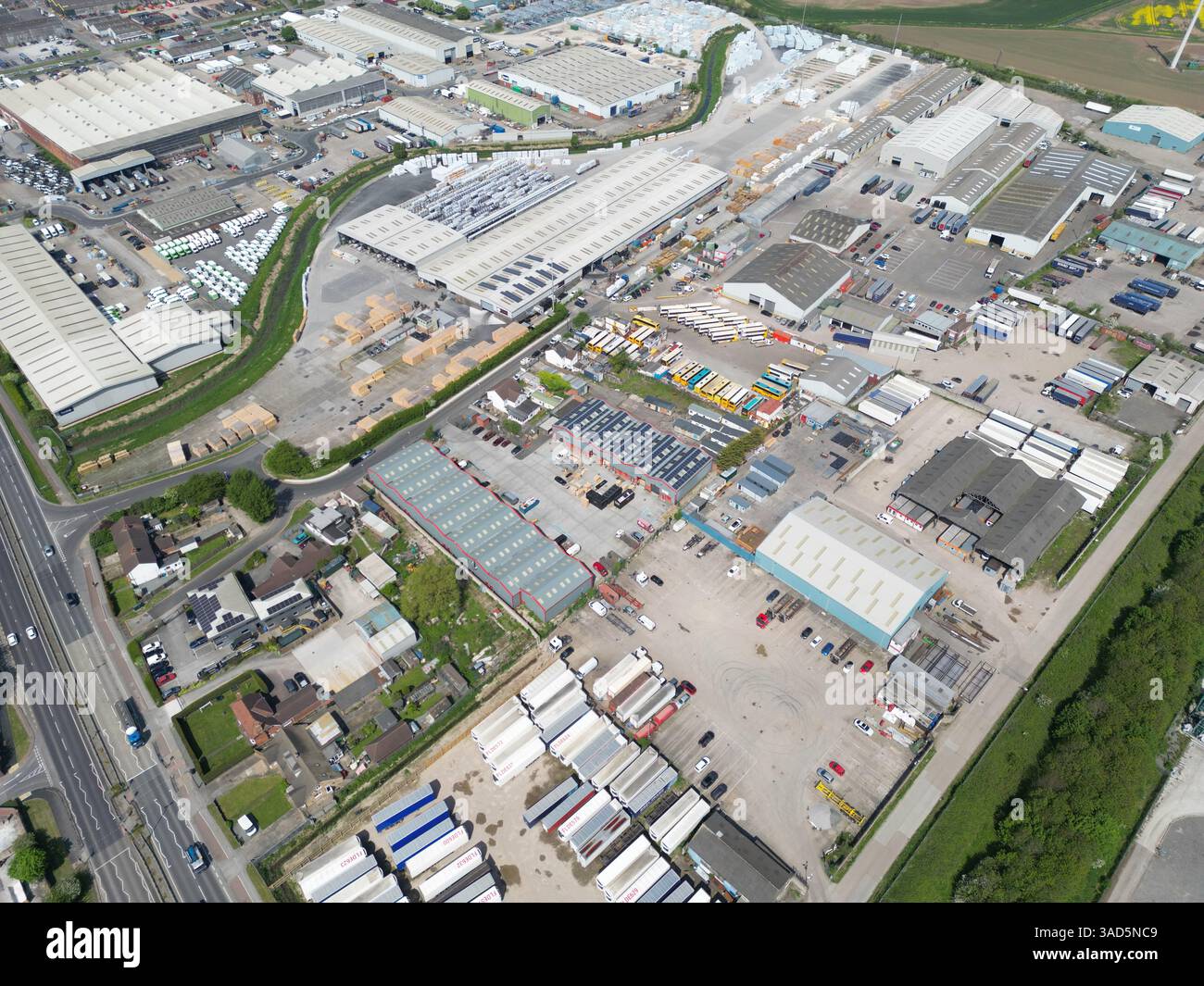 Aerial View of Hull Industrial water treatment plant Hedon road ...