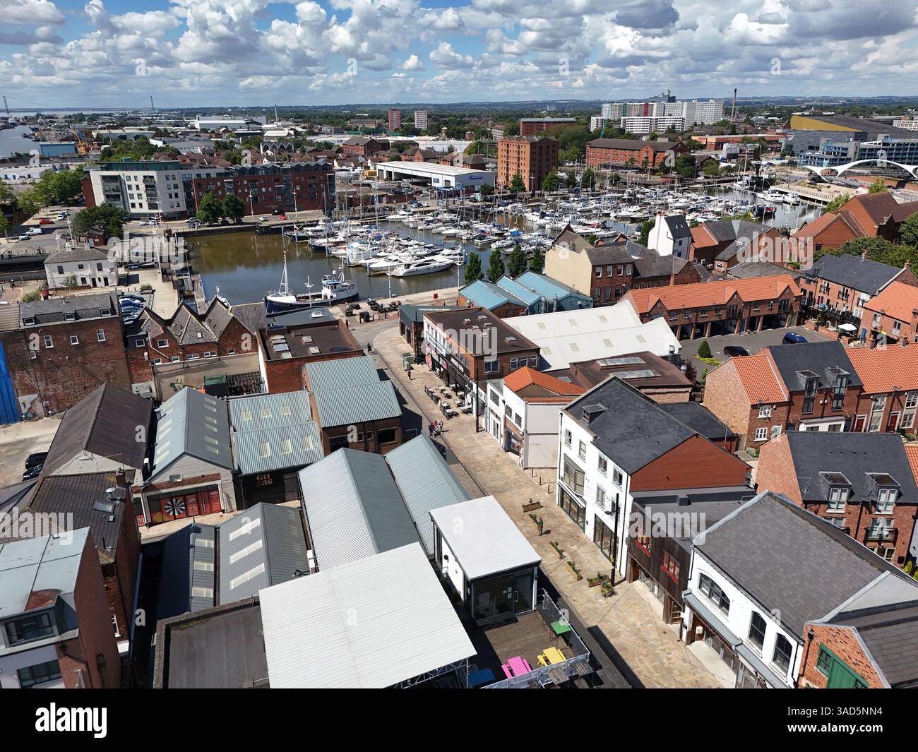 aerial view of Hulls old town, Humber street, Kingston upon Hull Stock ...