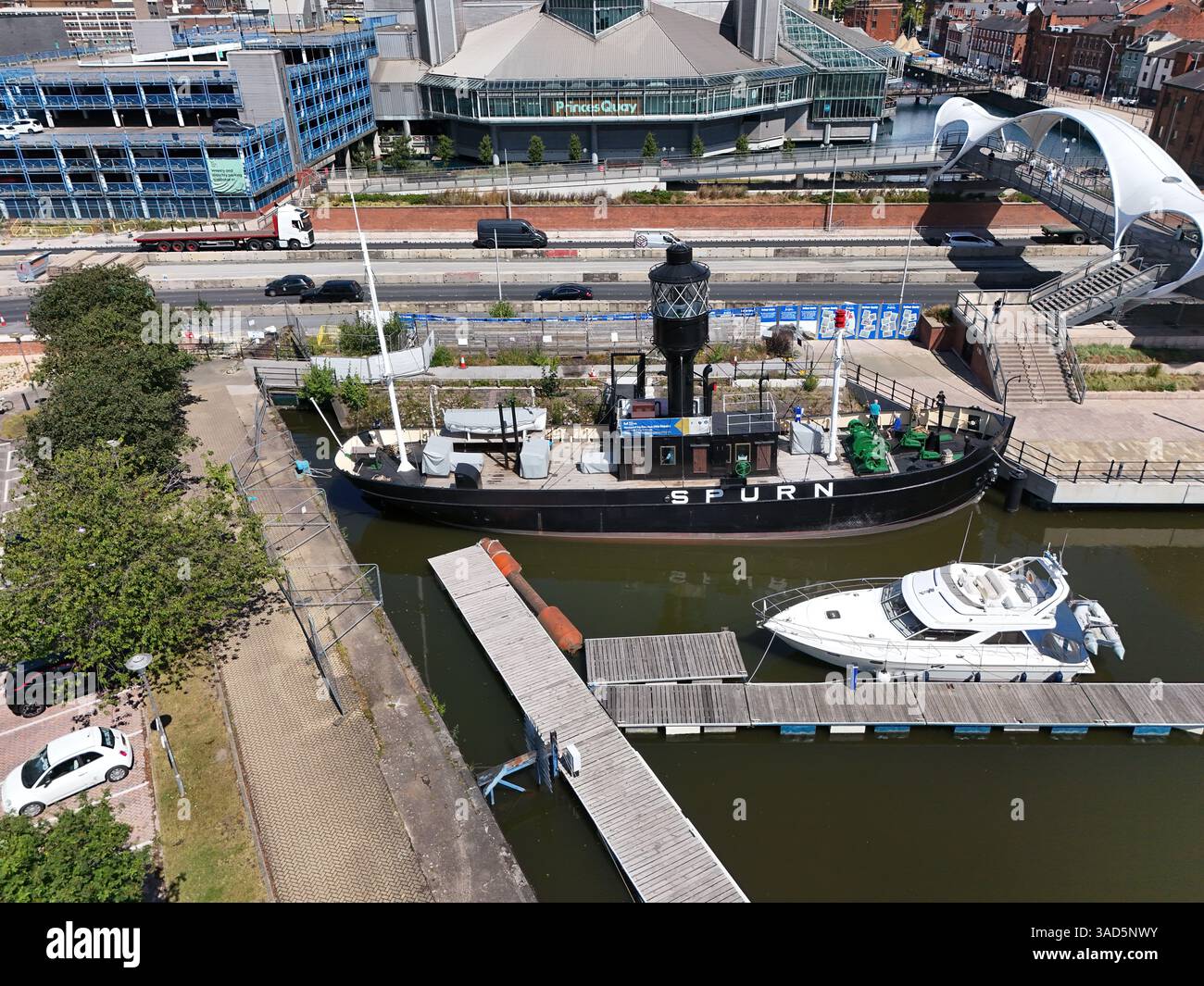 Aerial view of Humber Dock and railway dock Marina, Hull Marina ...