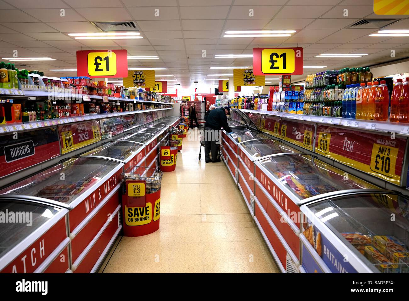 iceland supermarket interior, bexhill-on-sea, east sussex, uk Stock ...