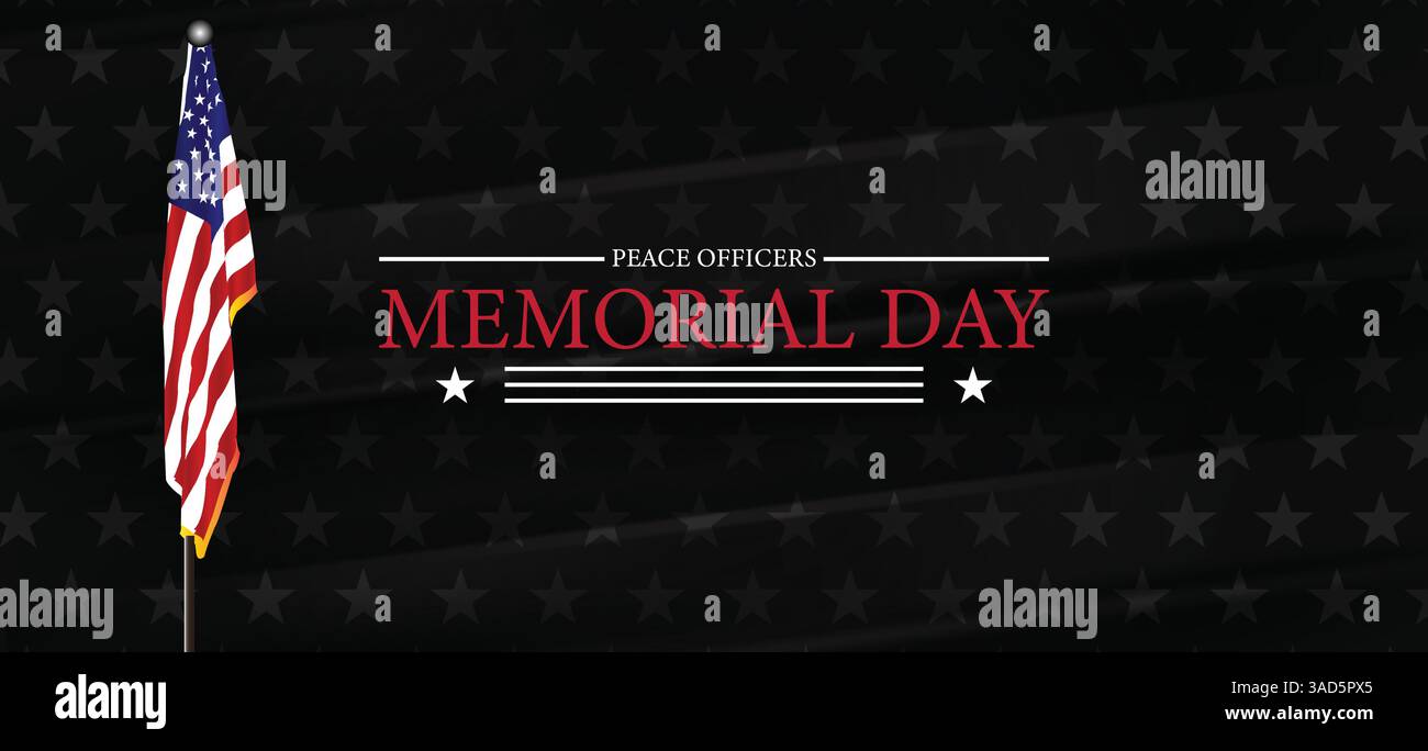 Honoring Our Heroes Peace Officers Memorial Day in the USA Stock Vector ...