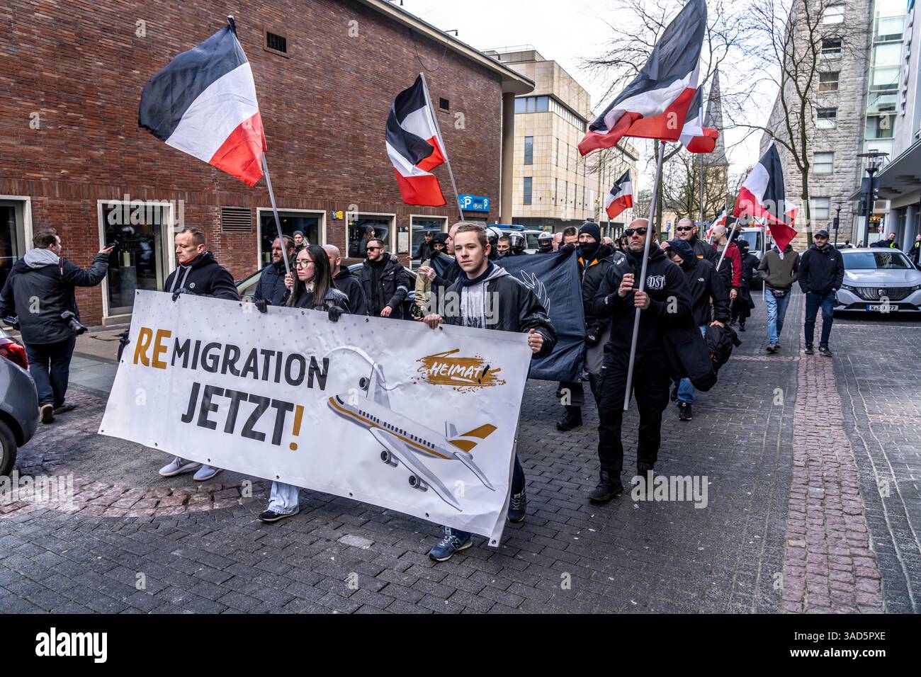 The neo-Nazi group Young and Strong, YS, demonstrated in the city ...