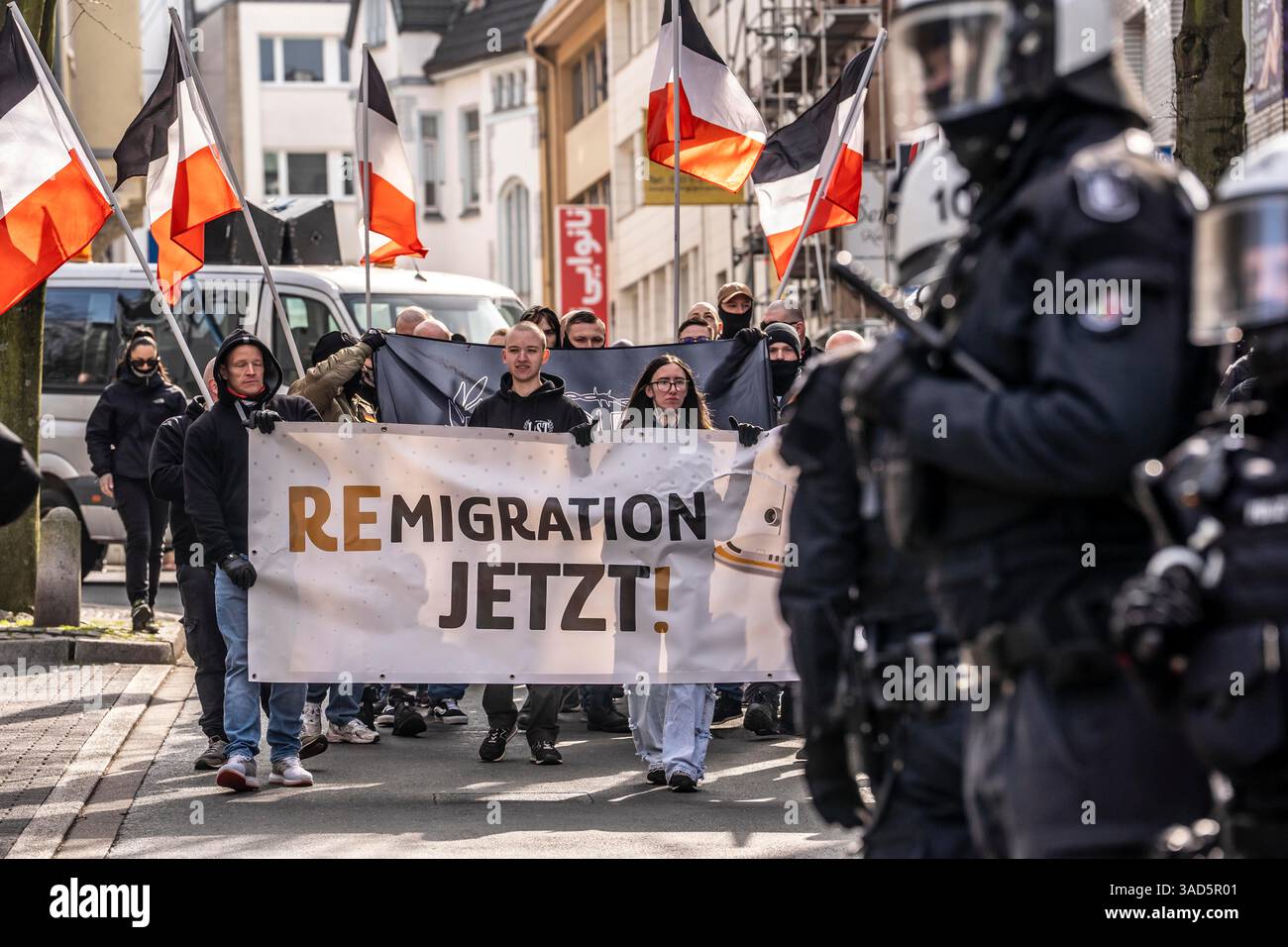 The neo-Nazi group Young and Strong, YS, demonstrated in the city ...