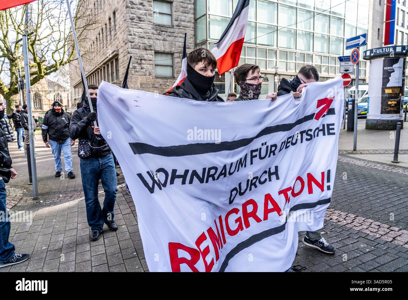 The neo-Nazi group Young and Strong, YS, demonstrated in the city ...
