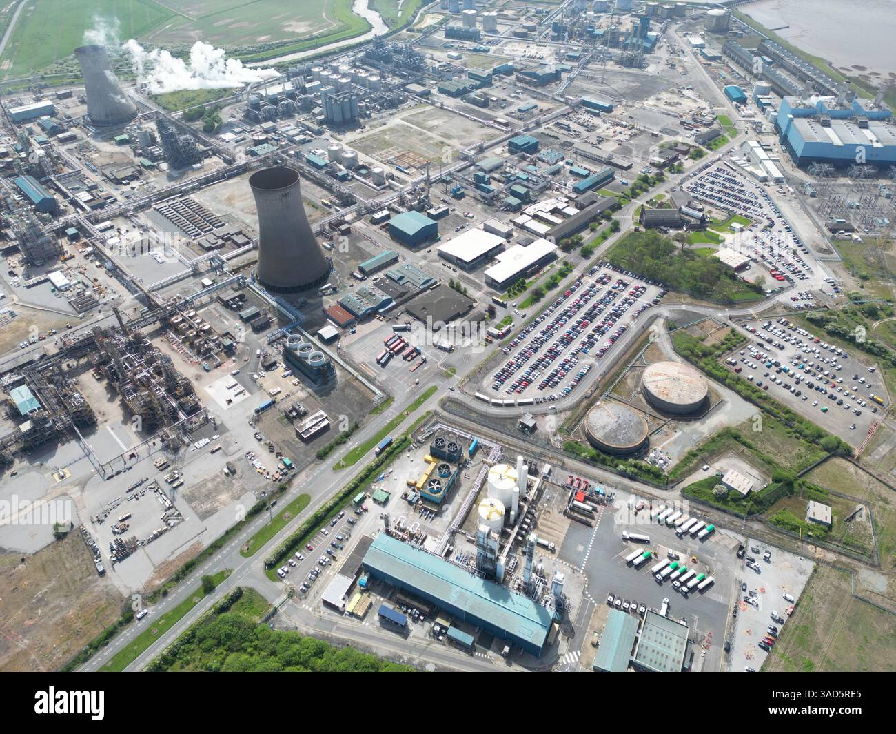 Aerial View of Saltend Chemicals Park, Hull. chemicals renewable energy ...