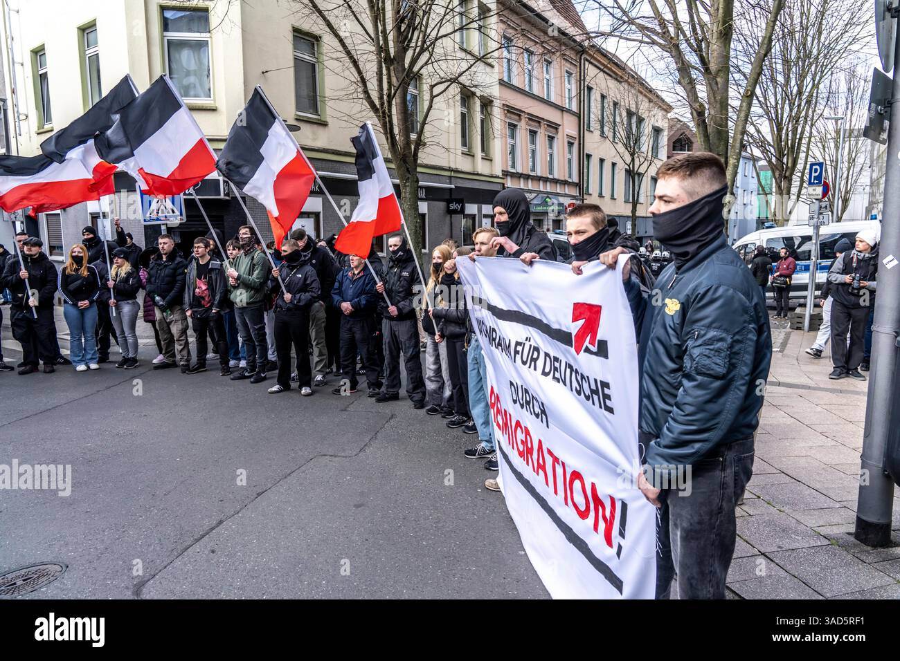 The neo-Nazi group Young and Strong, YS, demonstrated in the city ...