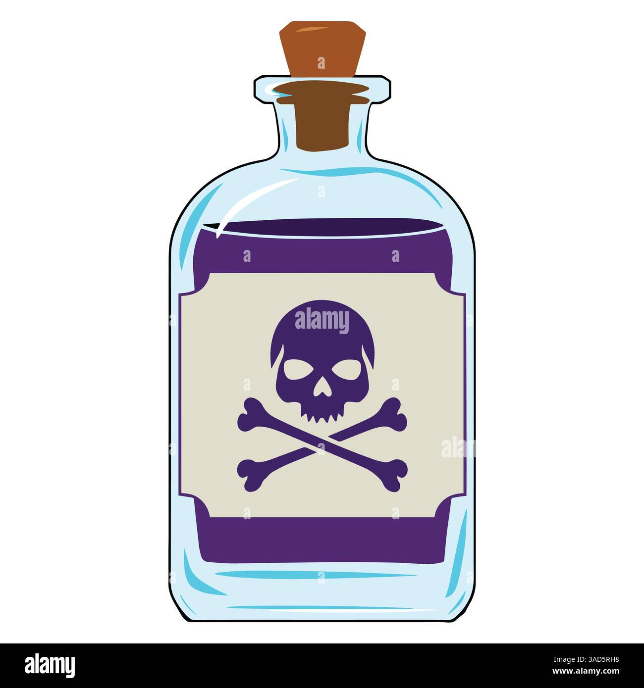 Poison potion bottle crossbones Stock Vector Images - Alamy