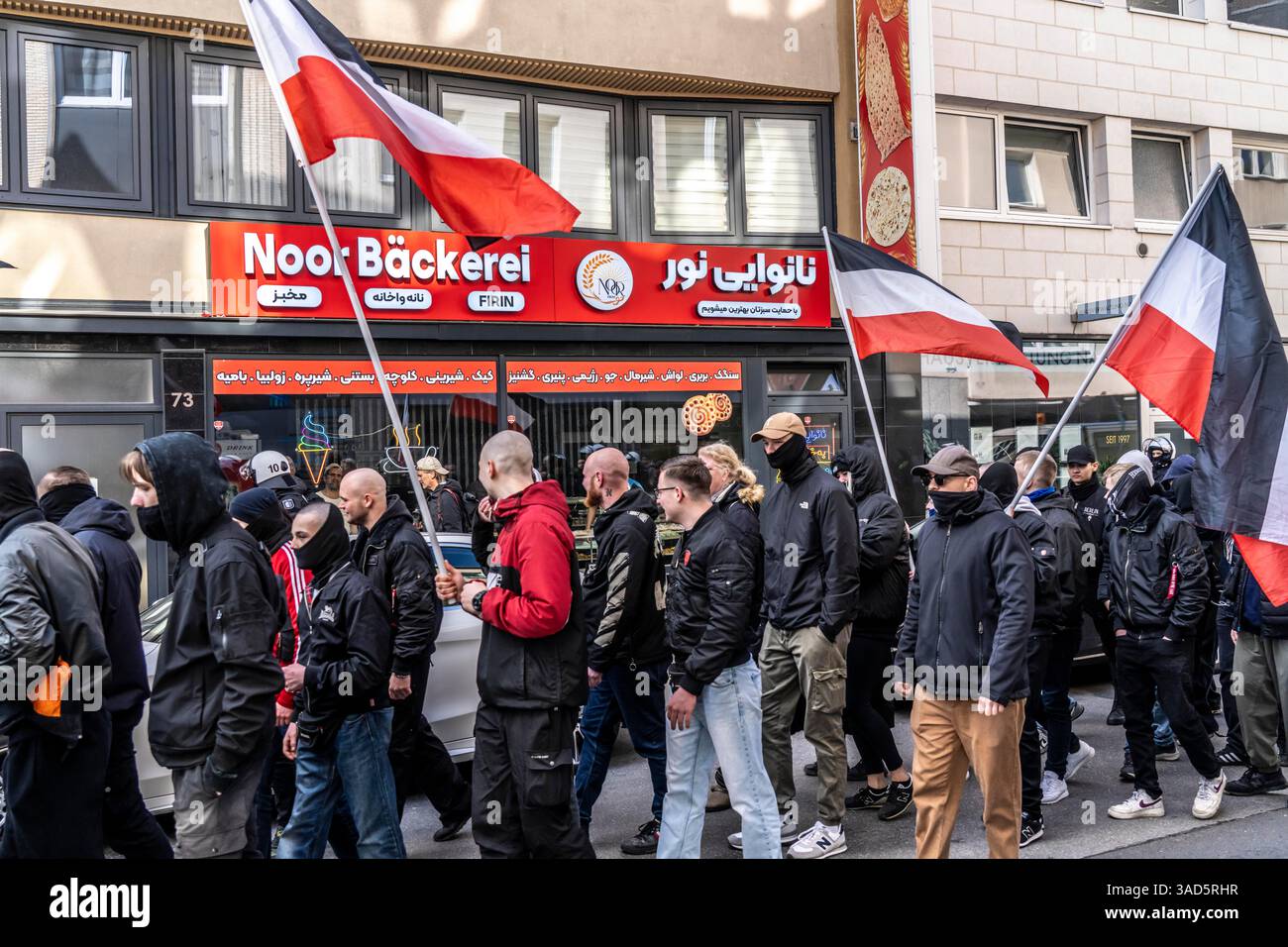 The neo-Nazi group Young and Strong, YS, demonstrated in the city ...