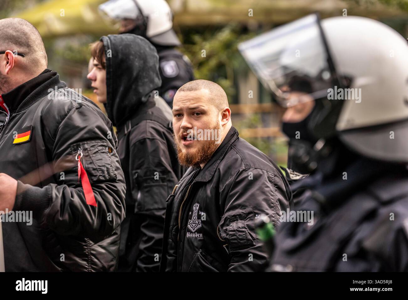 The neo-Nazi group Young and Strong, YS, demonstrated in the city ...