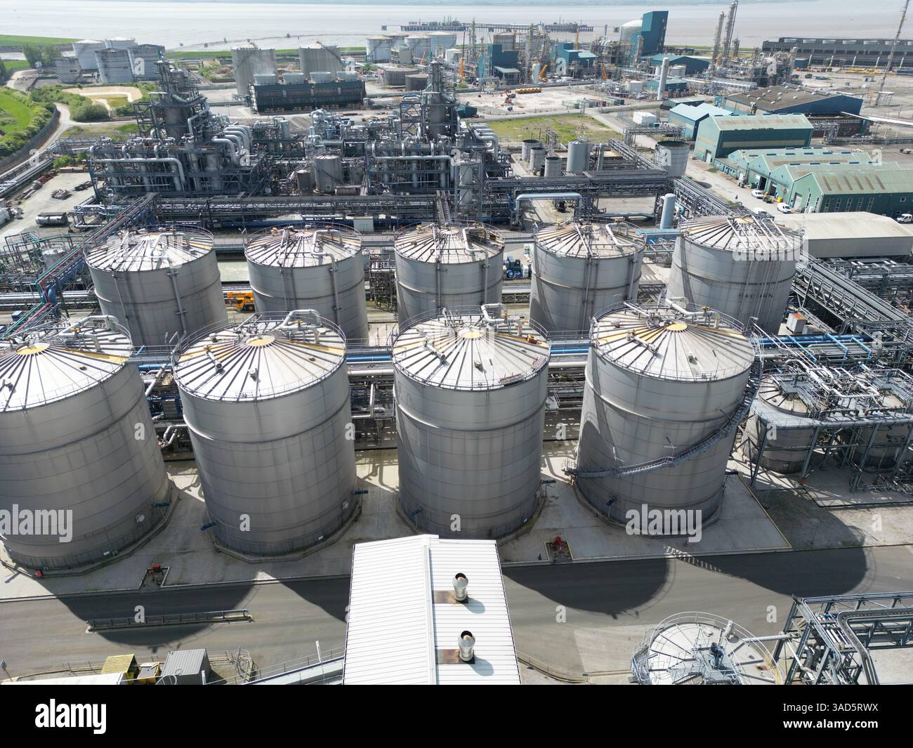 Aerial View of Saltend Chemicals Park, Hull. chemicals renewable energy ...