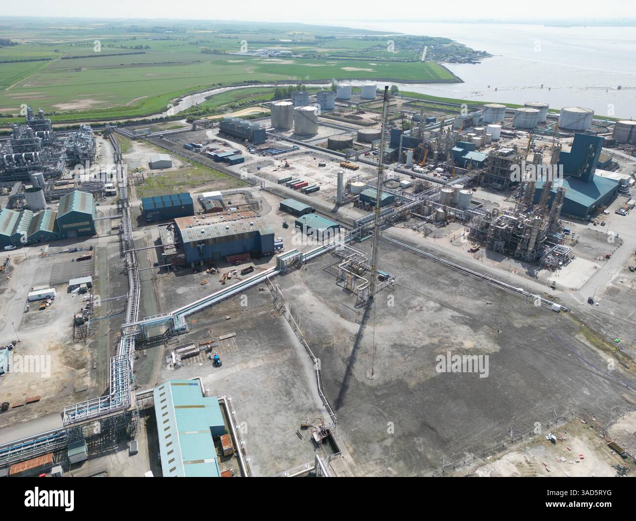 Aerial View of Saltend Chemicals Park, Hull. chemicals renewable energy ...