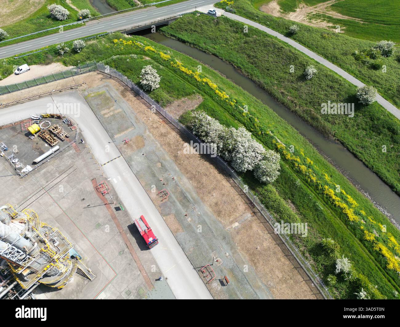 Aerial View of Saltend Chemicals Park, Hull. chemicals renewable energy ...